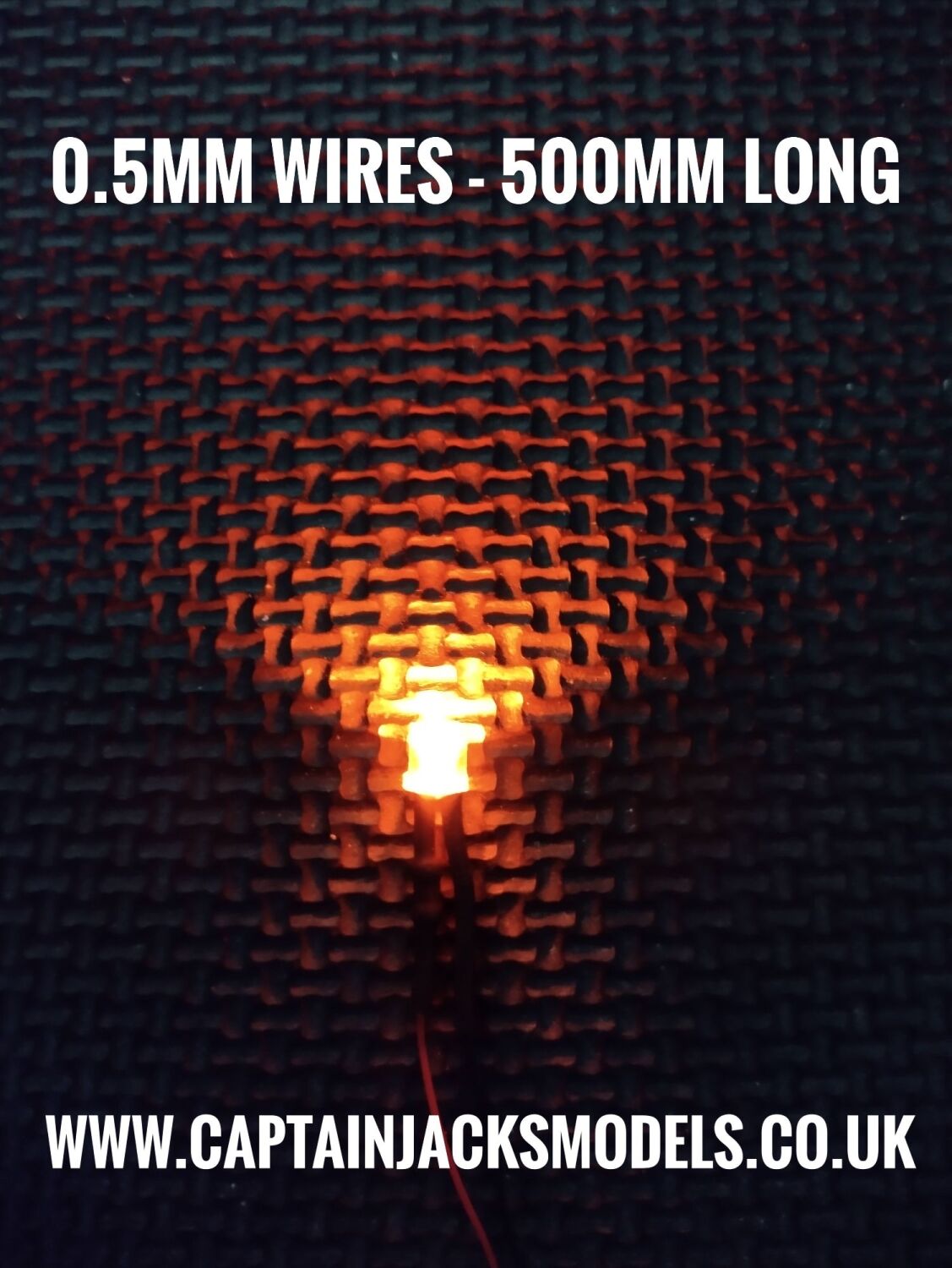 5mm Prewired FLAT TOP Led 0.5mm WIRES 500mm LONG 30AWG Ultra Bright ...