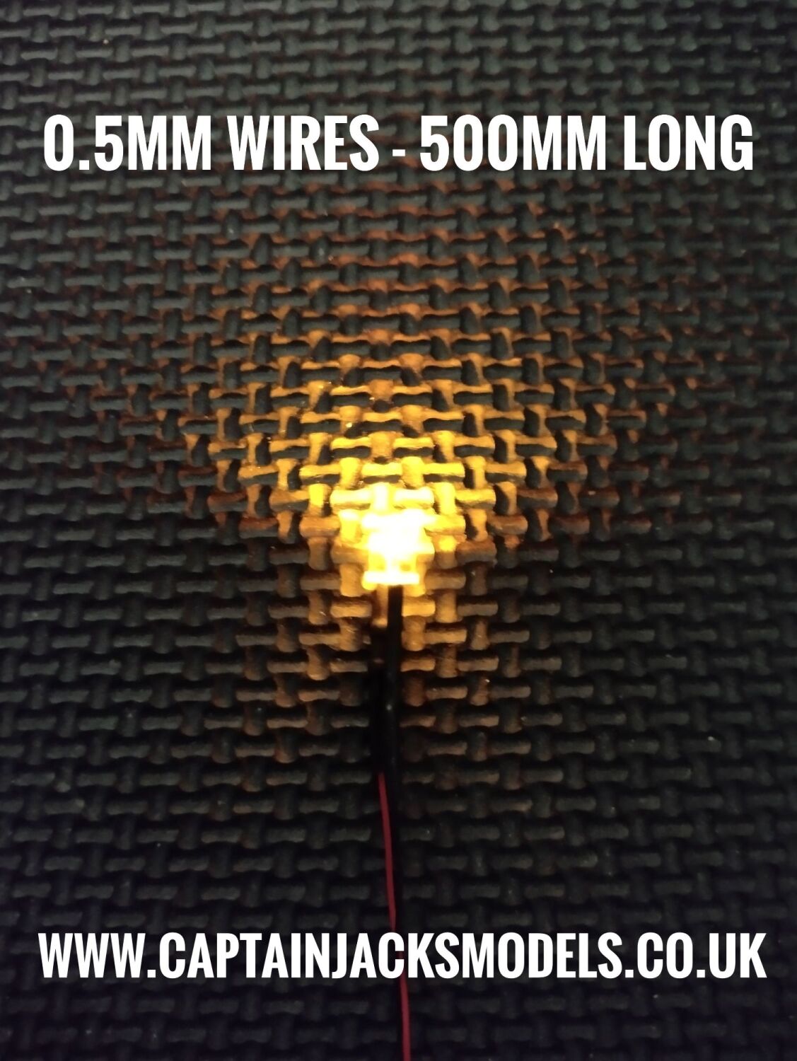 5mm Prewired FLAT TOP Led 0.5mm WIRES 500mm LONG 30AWG Ultra Bright ...