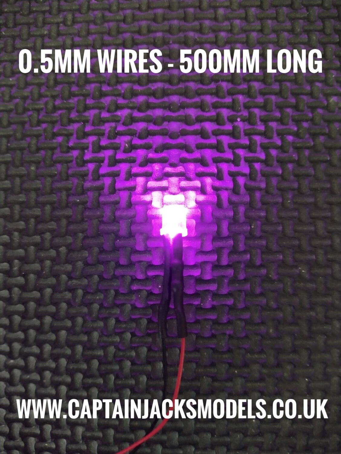 5mm Prewired FLAT TOP Led 0.5mm WIRES 500mm LONG 30AWG Ultra Bright ...