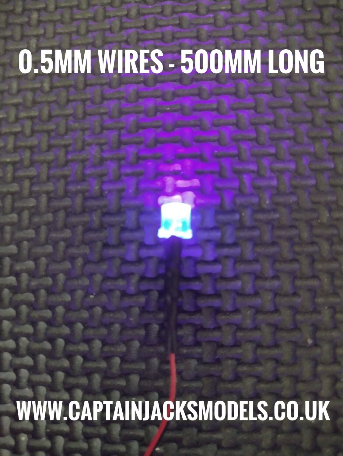 5mm Prewired FLAT TOP Led 0.5mm WIRES 500mm LONG 30AWG Ultra Bright ...