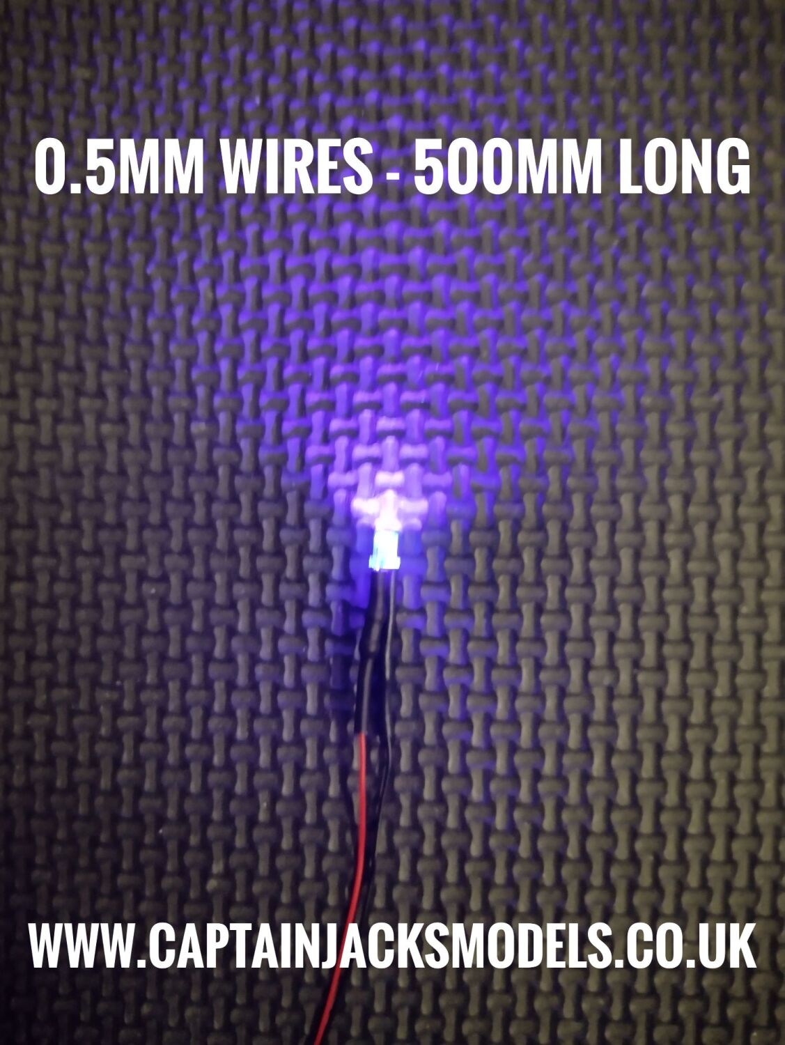 3mm Prewired FLAT TOP Led 0.5mm WIRES 500mm LONG 30AWG Ultra Bright ...