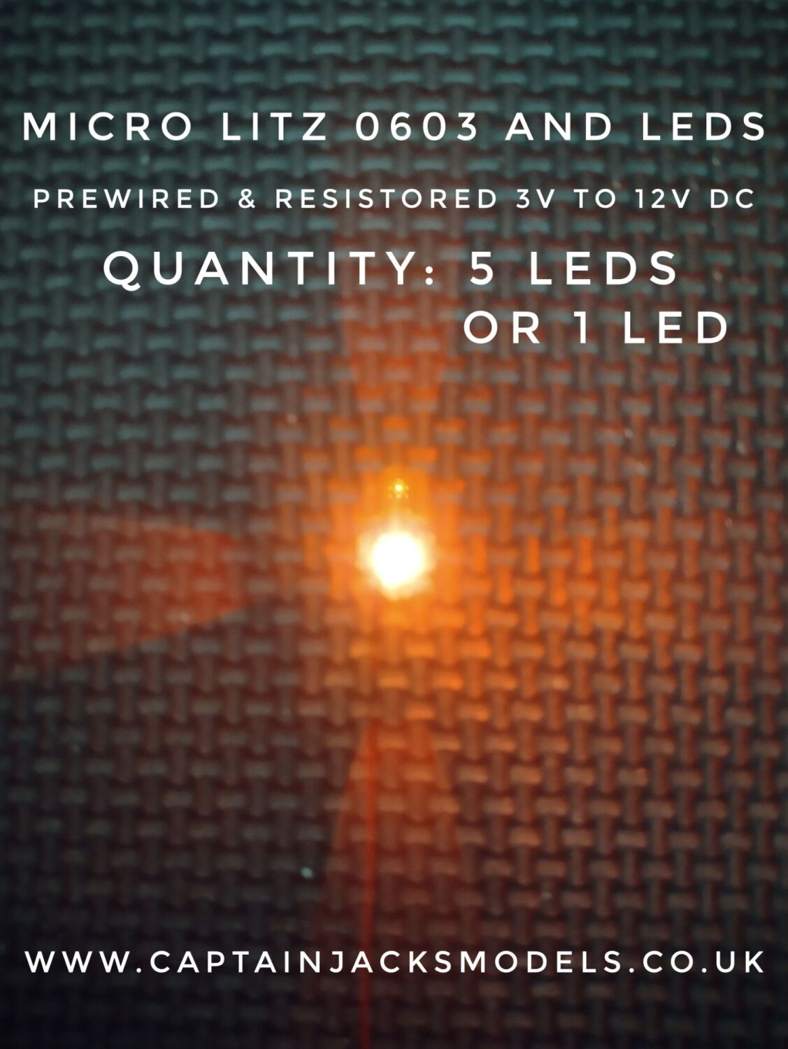 Prewired Precision Micro Litz SMD Led 0603 ORANGE 280mm Wires - 0603 ...