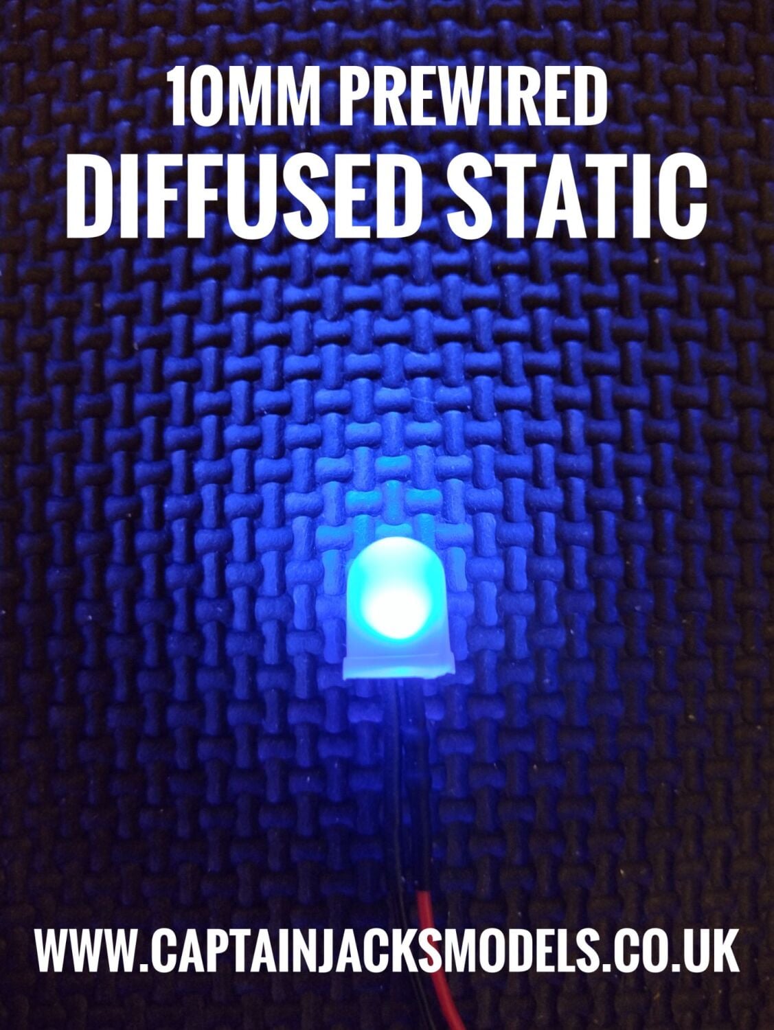 10mm Prewired LED DIFFUSED Blue - 10mm Prewired Diffused STATIC LEDs ...