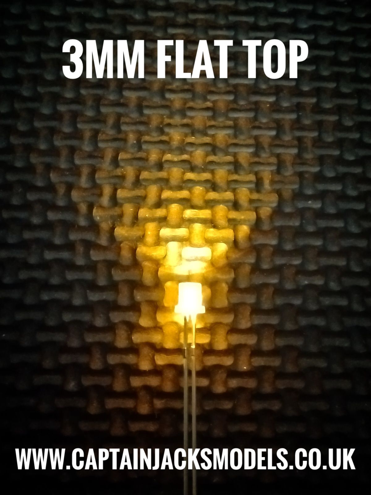 3mm YELLOW Flat Top LED Ultra Bright Long Leg - 3mm Flat Top LED ...
