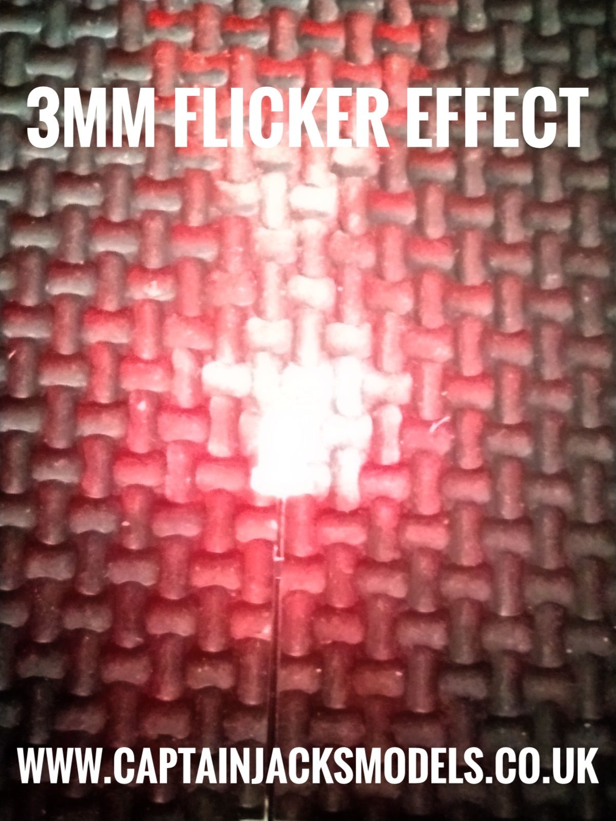 3mm RED Flicker Effect LED Ultra Bright Long Leg - 3mm Flicker Effect ...