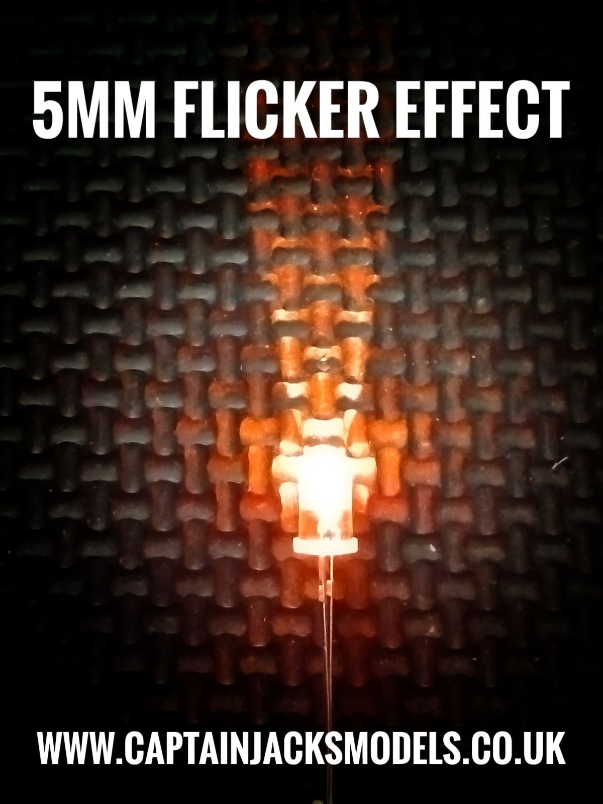 5mm ORANGE Flicker Effect LED Ultra Bright Long Leg - 5mm Flicker ...