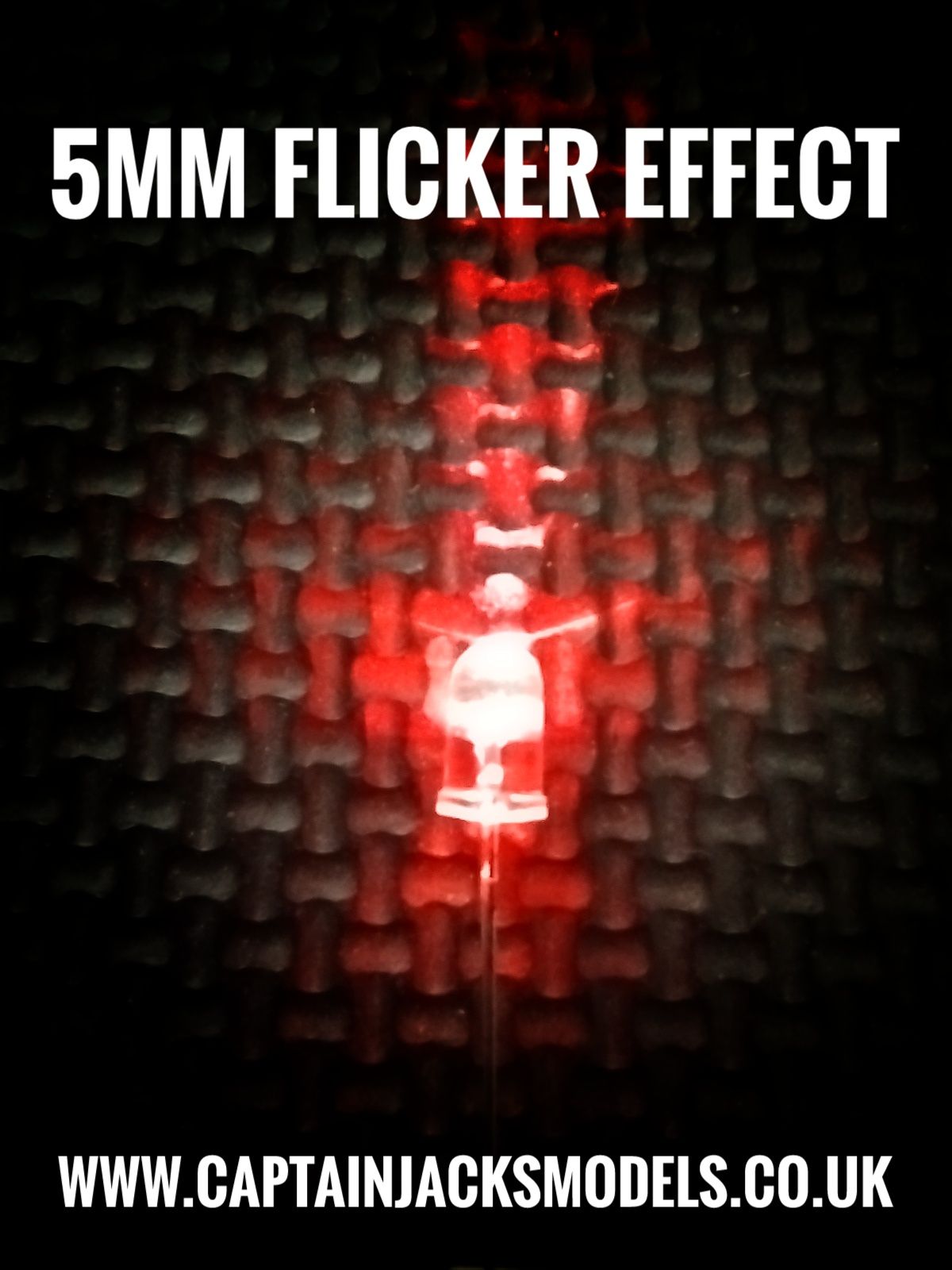 5mm RED Flicker Effect LED Ultra Bright Long Leg - 5mm Flicker Effect ...