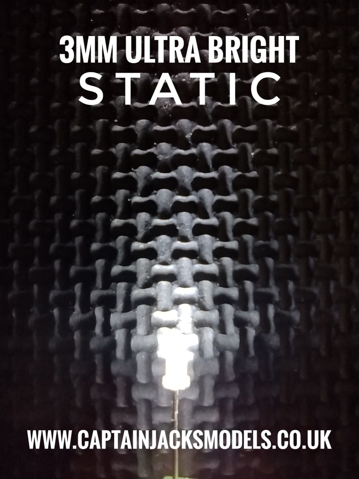 3mm COOL WHITE Ultra Bright LEDs - 3mm STATIC Ultra Bright LEDs ...