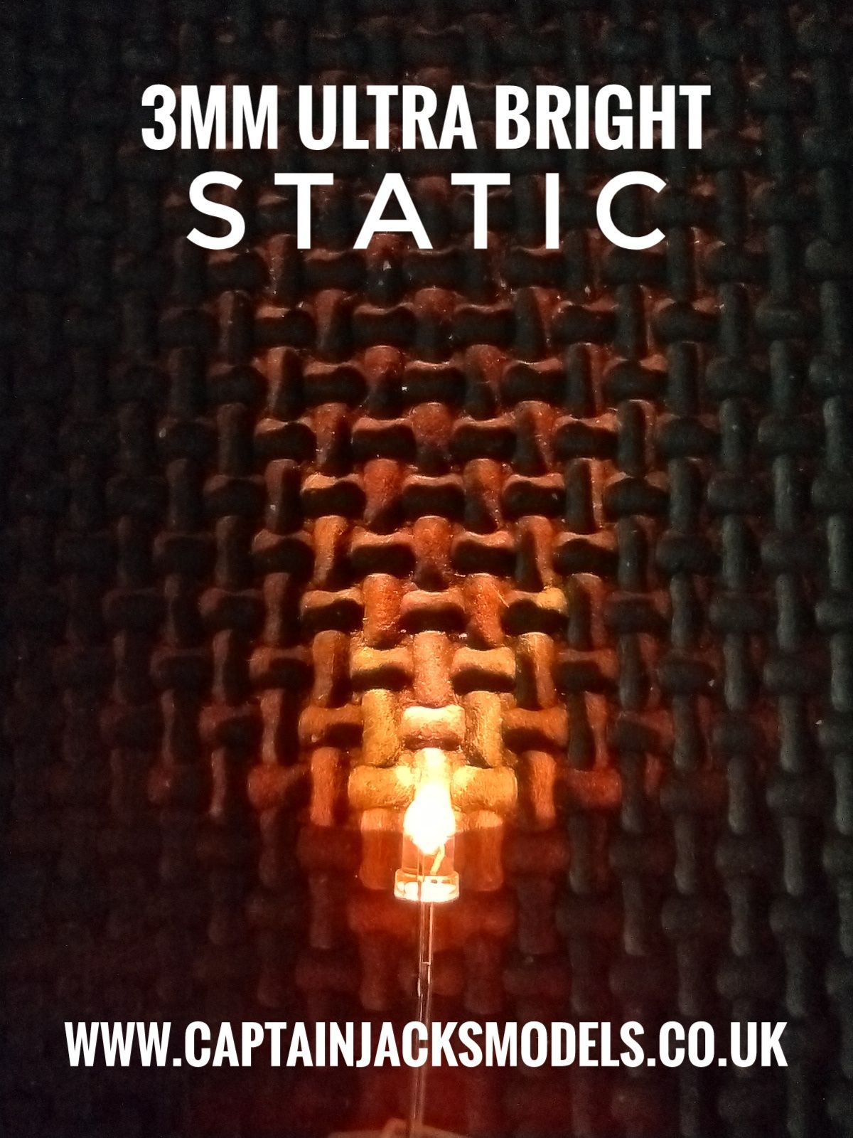3mm ORANGE Ultra Bright LEDs - 3mm STATIC Ultra Bright LEDs | Captain ...