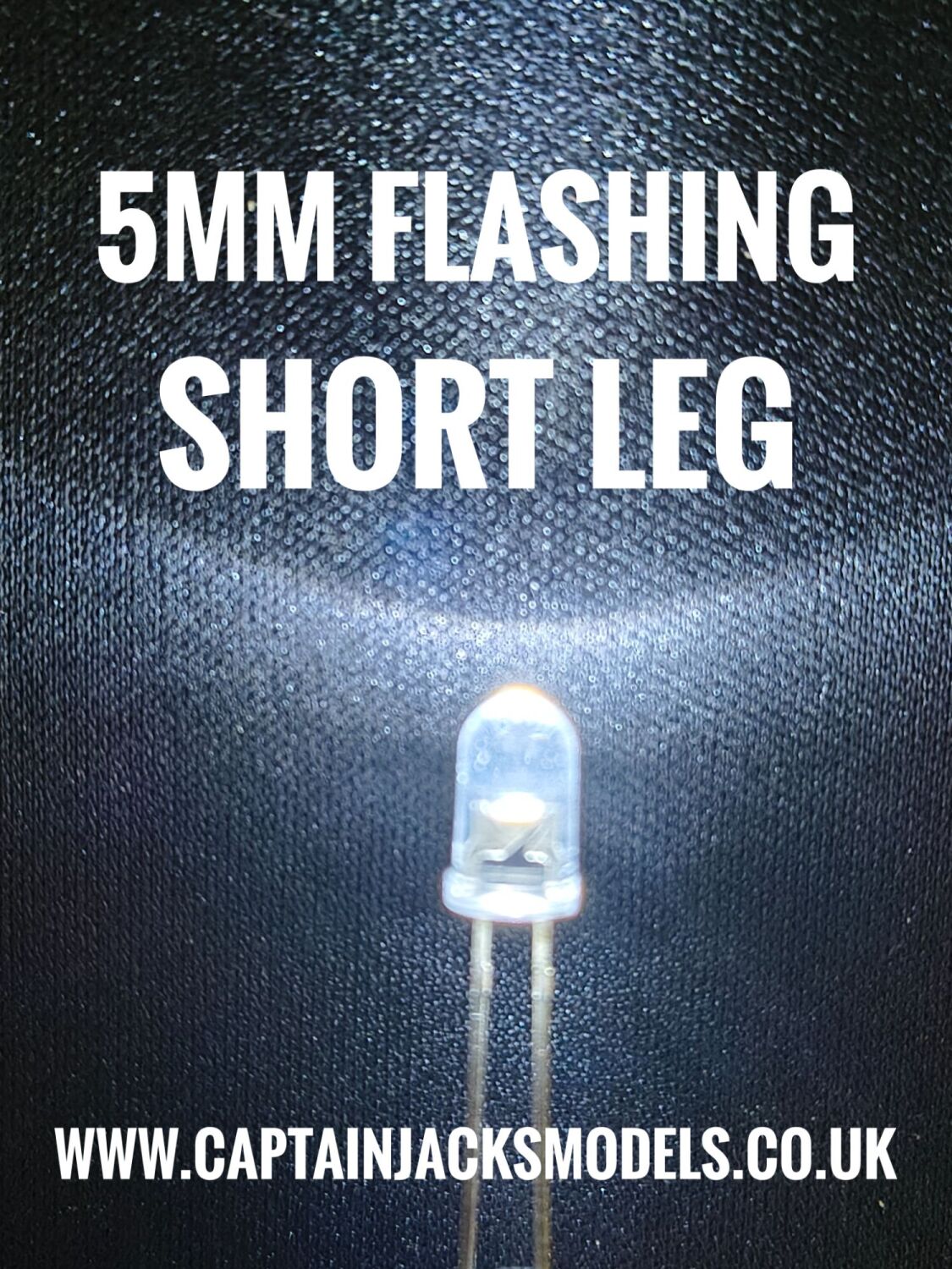 5mm FLASHING COOL WHITE SHORT LEG Ultra Bright LEDs - 5mm FLASHING ...
