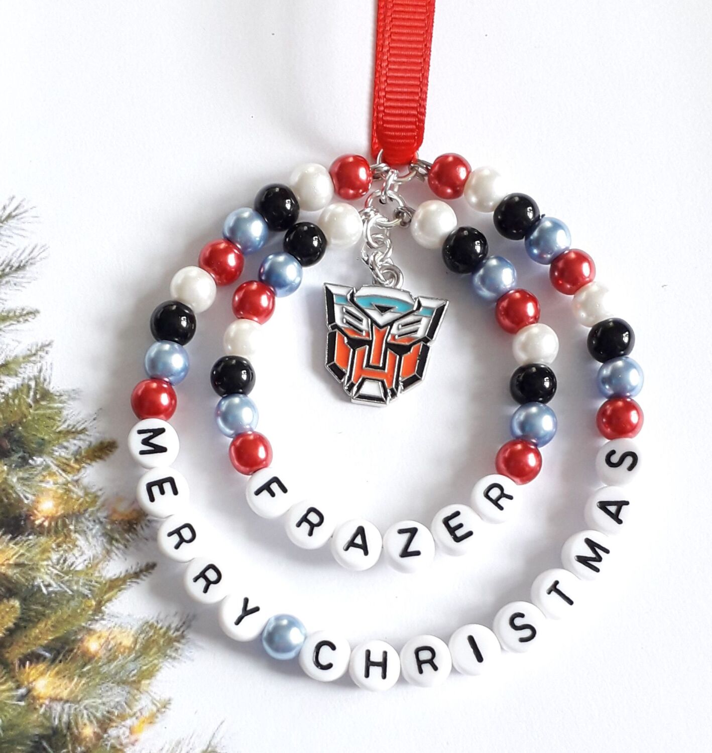 Transformers - Optimus Prime Character Personalised Christmas Tree ...