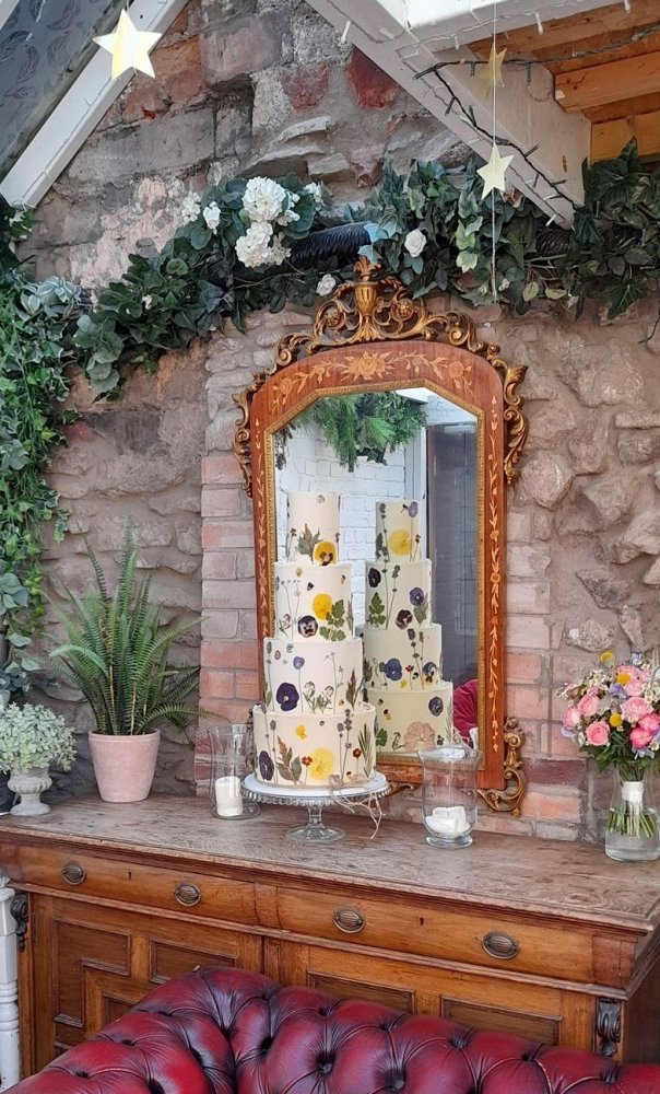 Pressed flower wedding cakes , beautifully bespoke for your special day