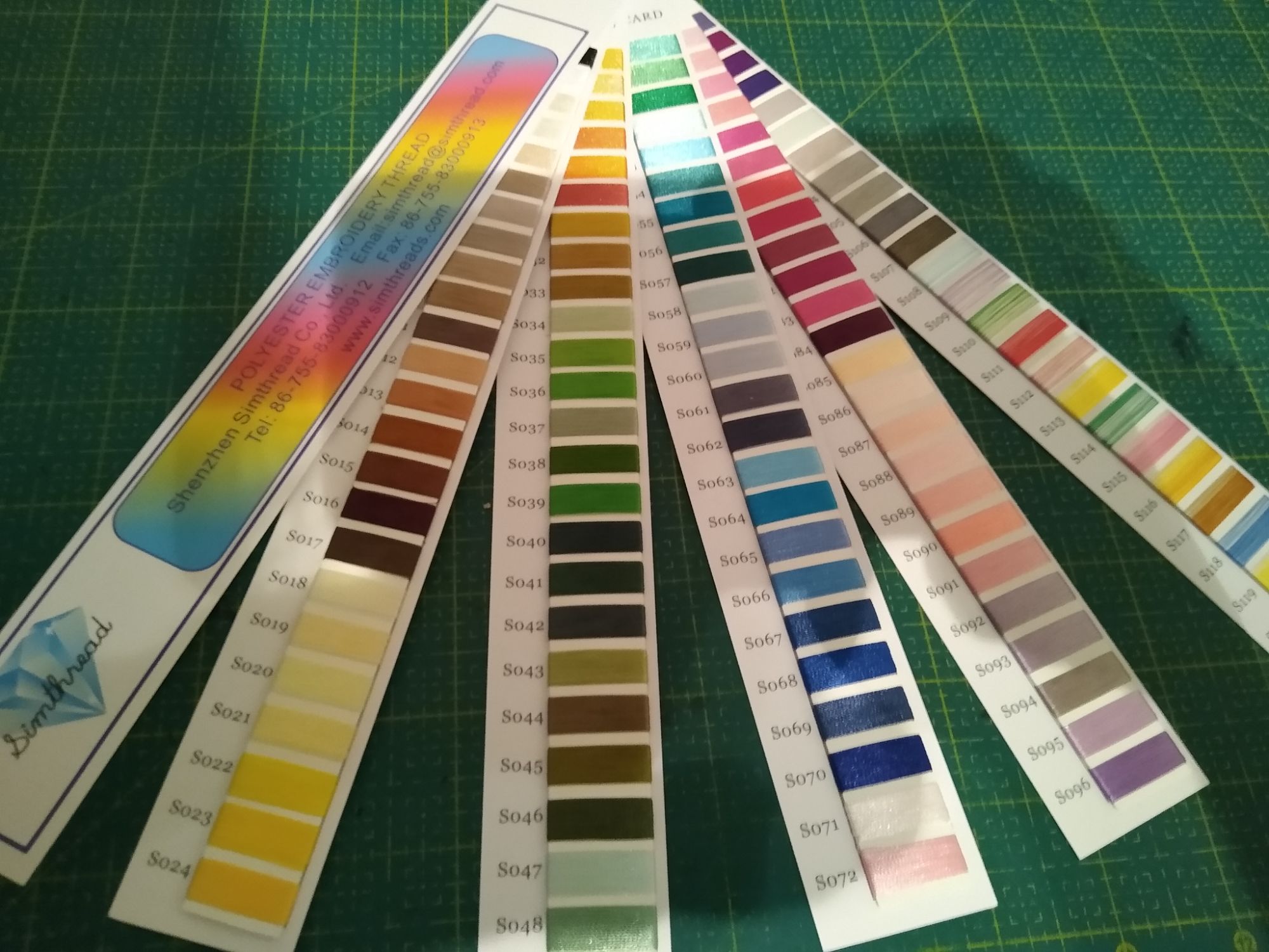 Simthread. mini king spools, trilobal polester embroidery thread, 40 weight