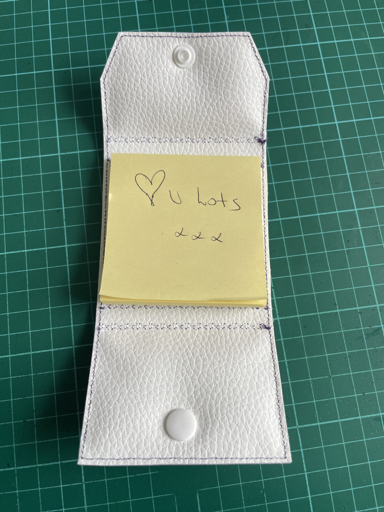 In The Hoop Post It Note Holder Digital Download Machine Embroidery ...