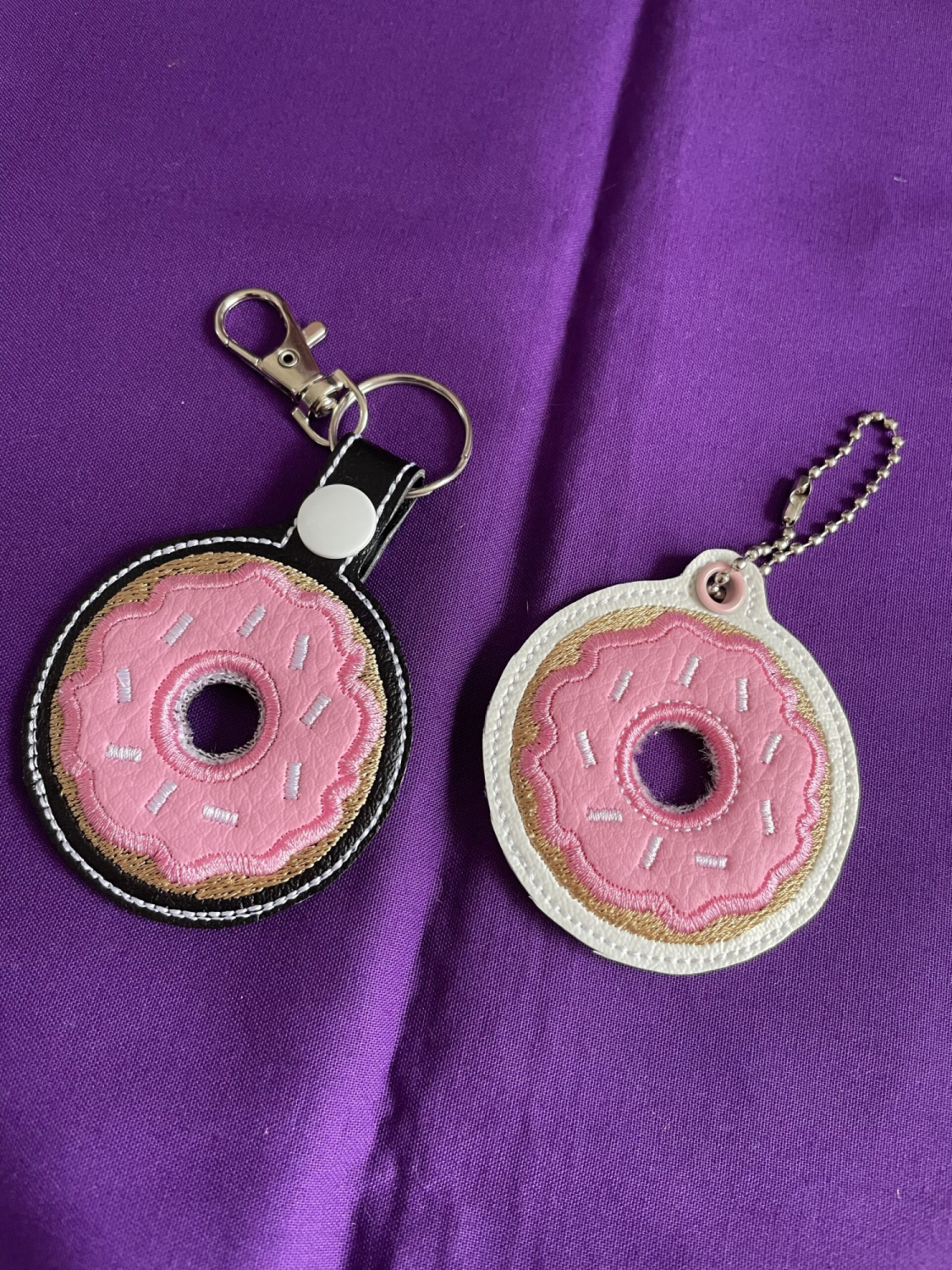 In The Hoop Doughnut Keyring Tab & Eyelet Included Digital Download ...