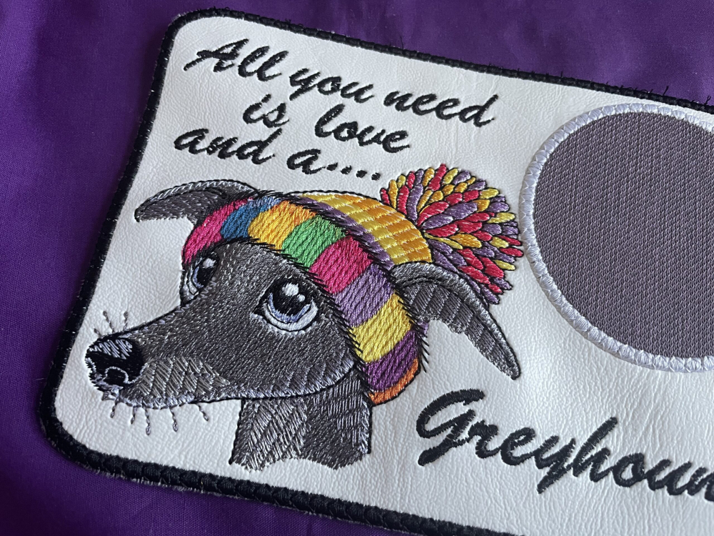 In The Hoop Greyhound Pretty Round Edge Mug Rug Digital Download ...