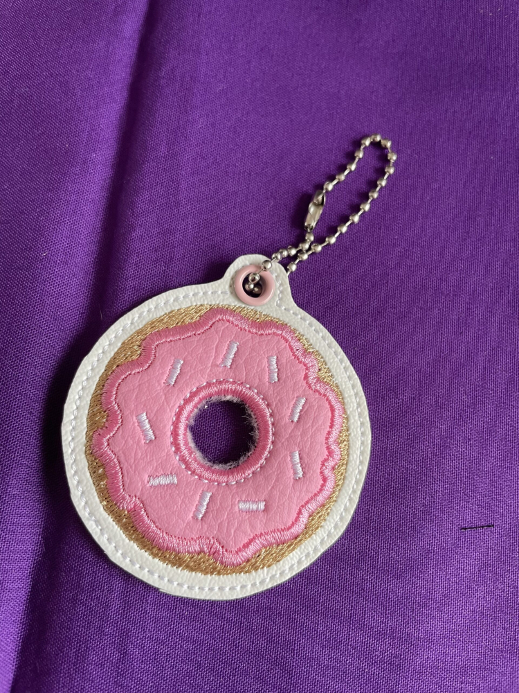 In The Hoop Doughnut Keyring Tab & Eyelet Included Digital Download ...
