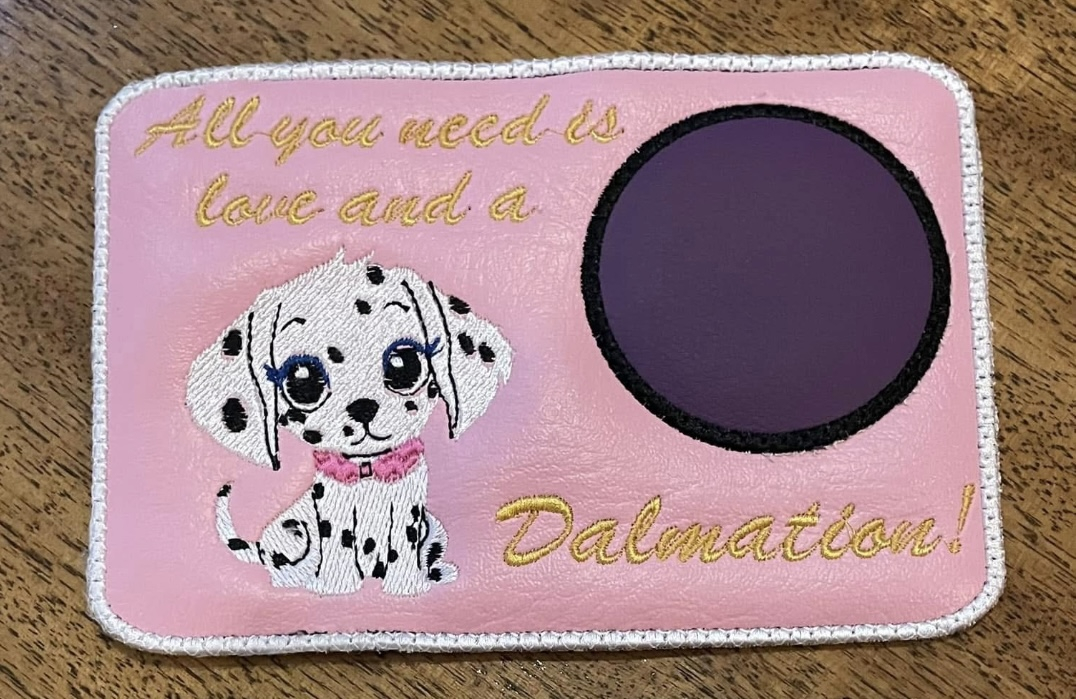 In The Hoop Dalmation Pretty Round Edge Mug Rug Digital Download ...