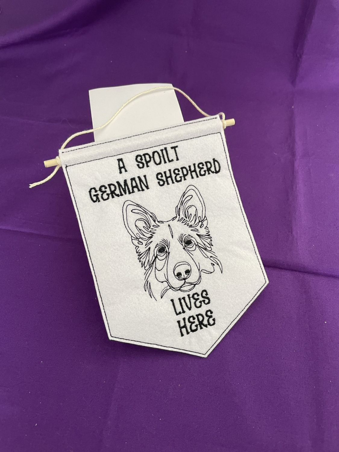 In The Hoop German Shepherd Door Hanger Digital Download Machine ...