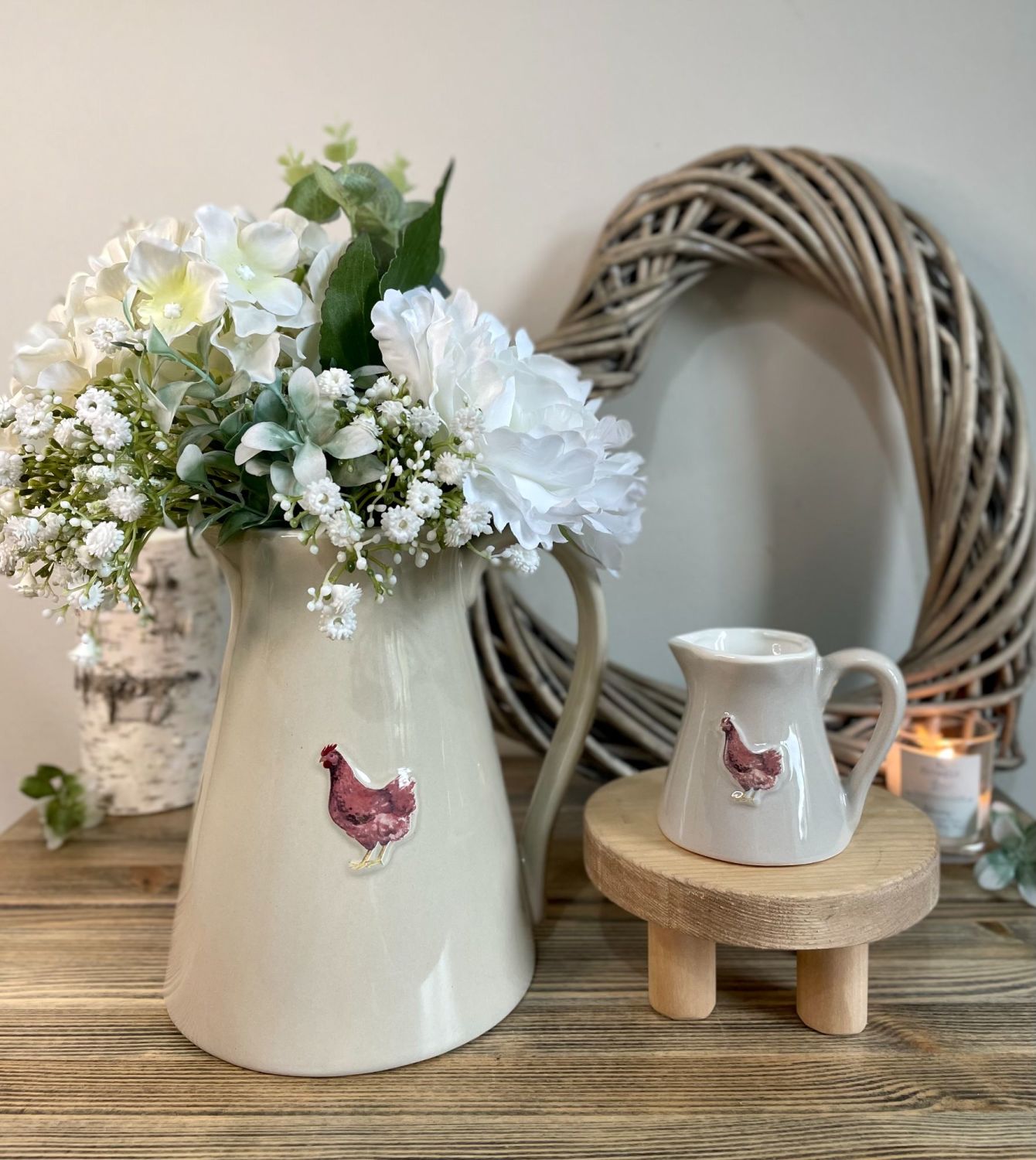 Stoneware Chicken Jug