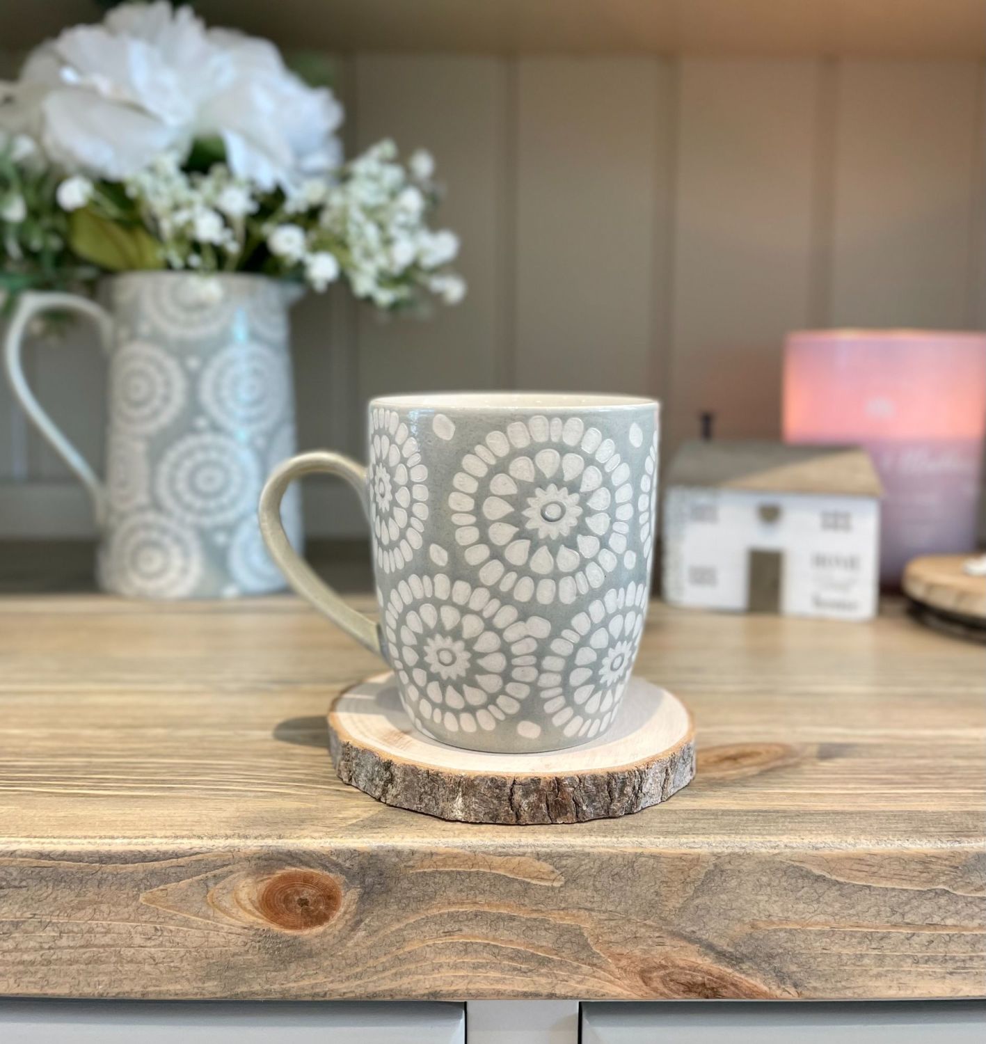 Grey Tile Effect Mug