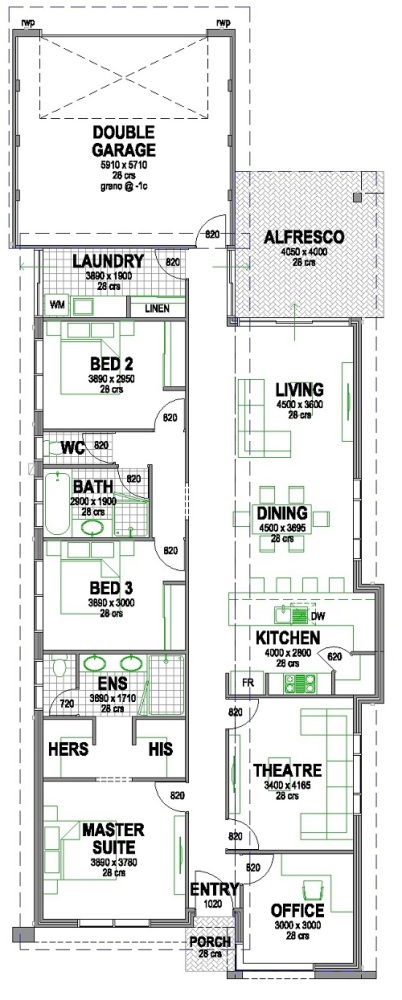 Rear Garage Narrow Lot Home Designs | Rear Access Home Designs in ...