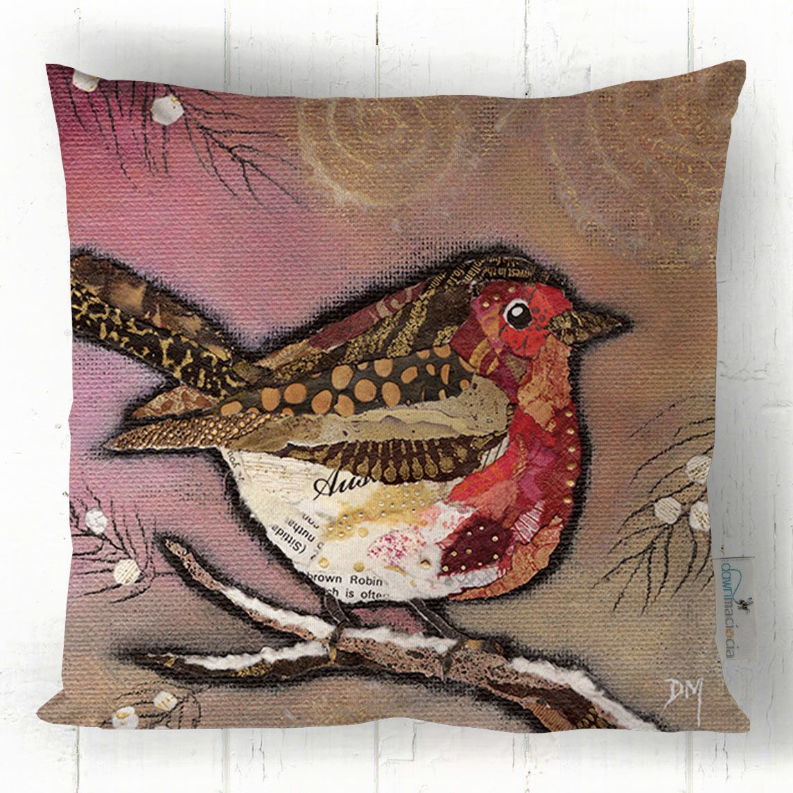 Bird Faux-Suede Vegan Cushions | Dawn Maciocia UK