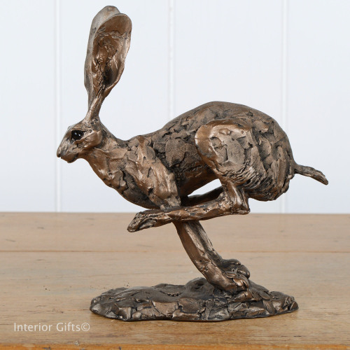 Frith Hurricane Running Hare Sculpture S178 by Paul Jenkins in Cold ...