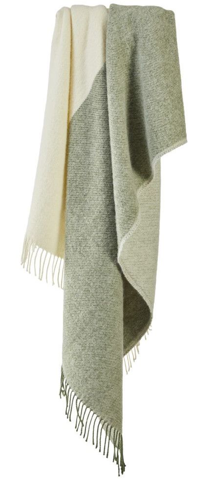 Tweedmill Moorland Throw in Olive / Cream, pure new wool British Made ...