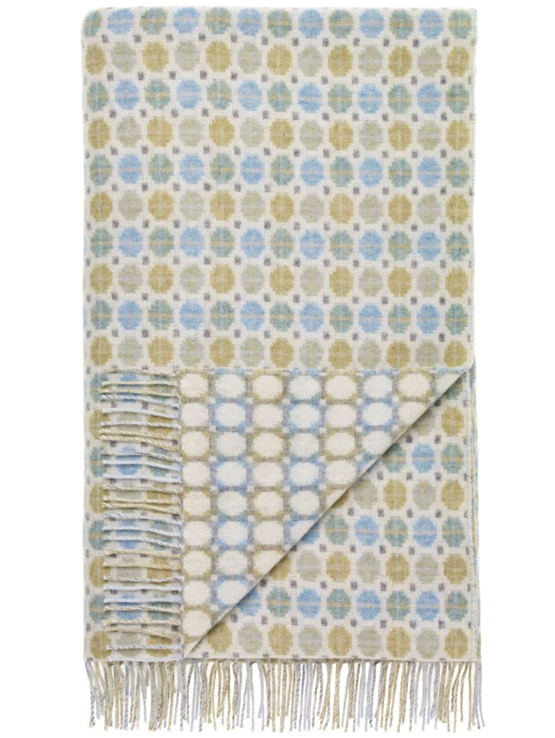 Milan Blue Bronte by Moon Merino Lambswool Throw, Light Blue 100% pure ...