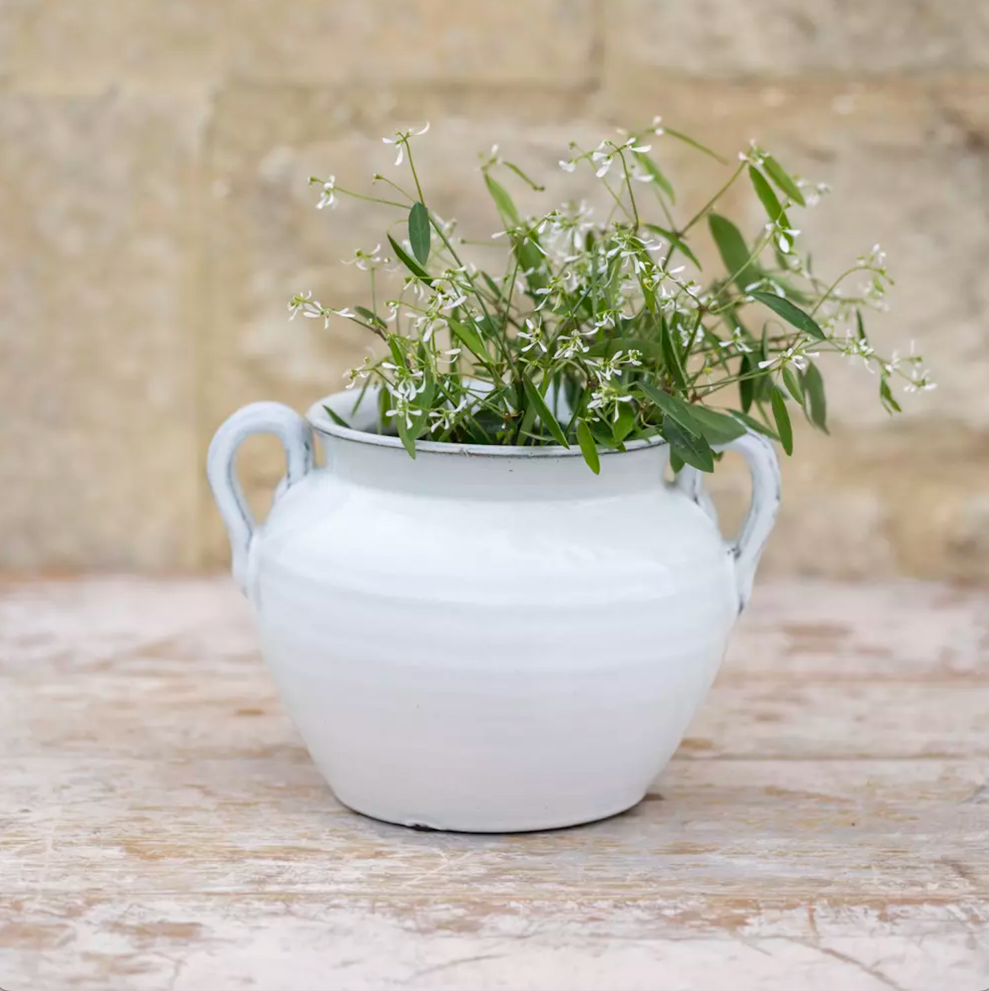 White Cache Pot vintage style vase hand crafted and hand thrown on a ...
