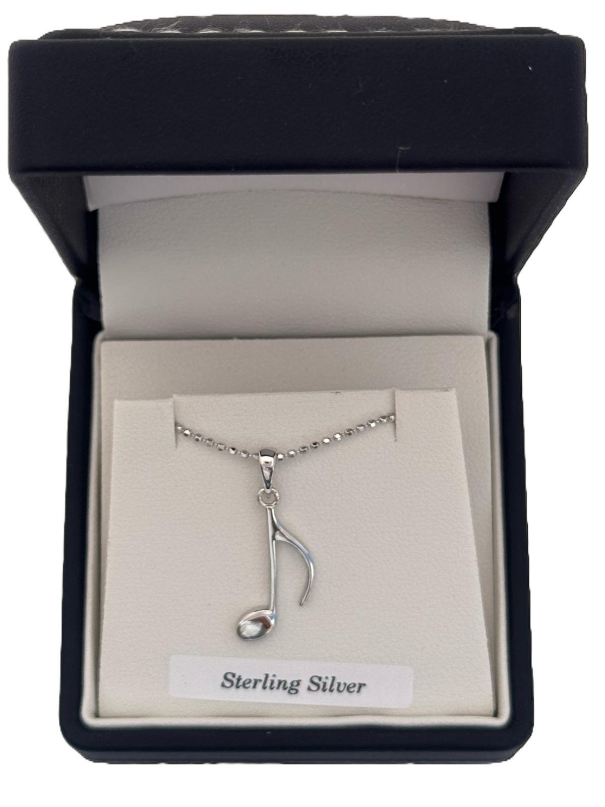 Necklace Sterling Silver Quaver pendant
