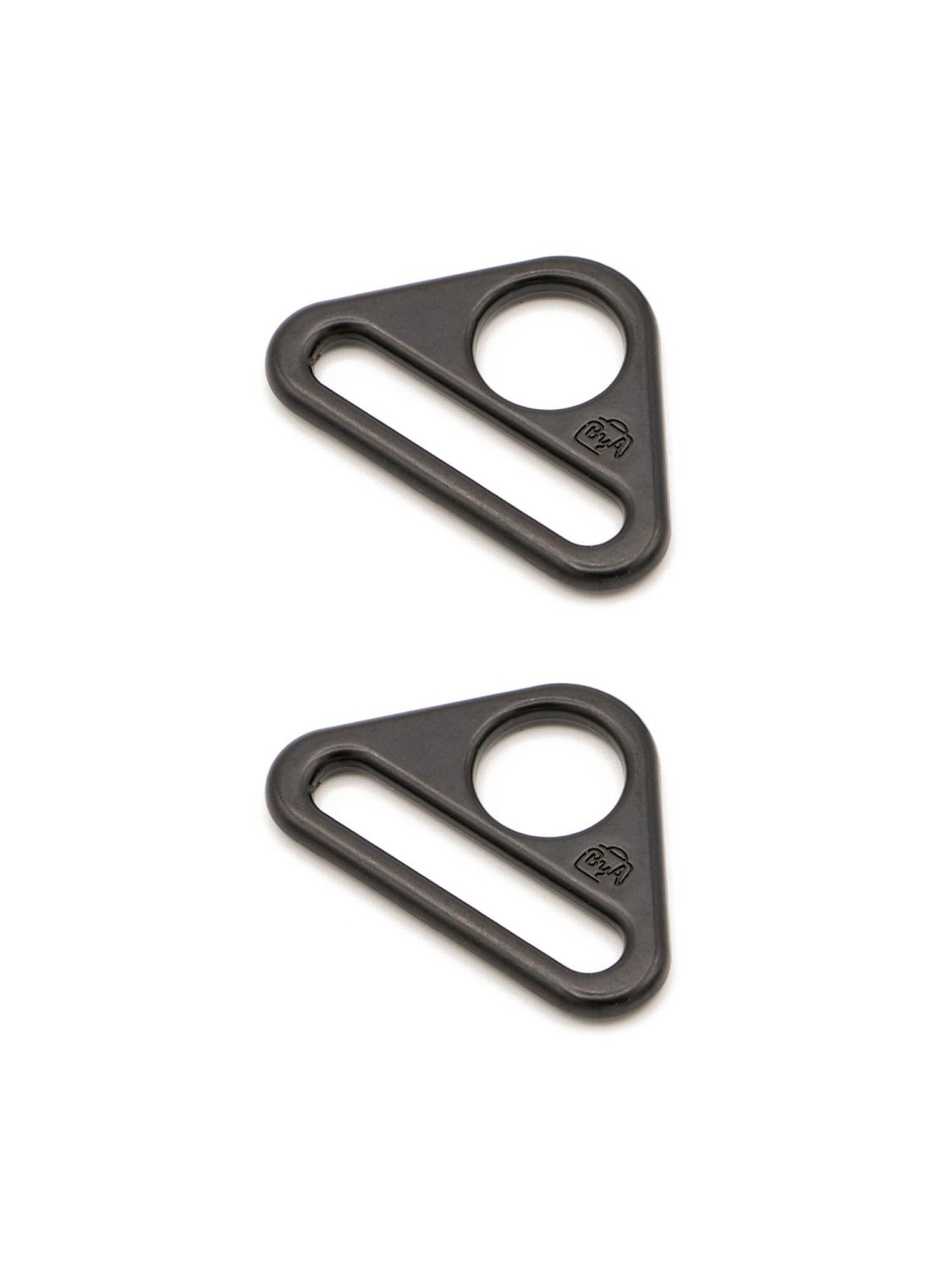 By Annie 1 inch Flat Triangle Ring Black - 2 Pack