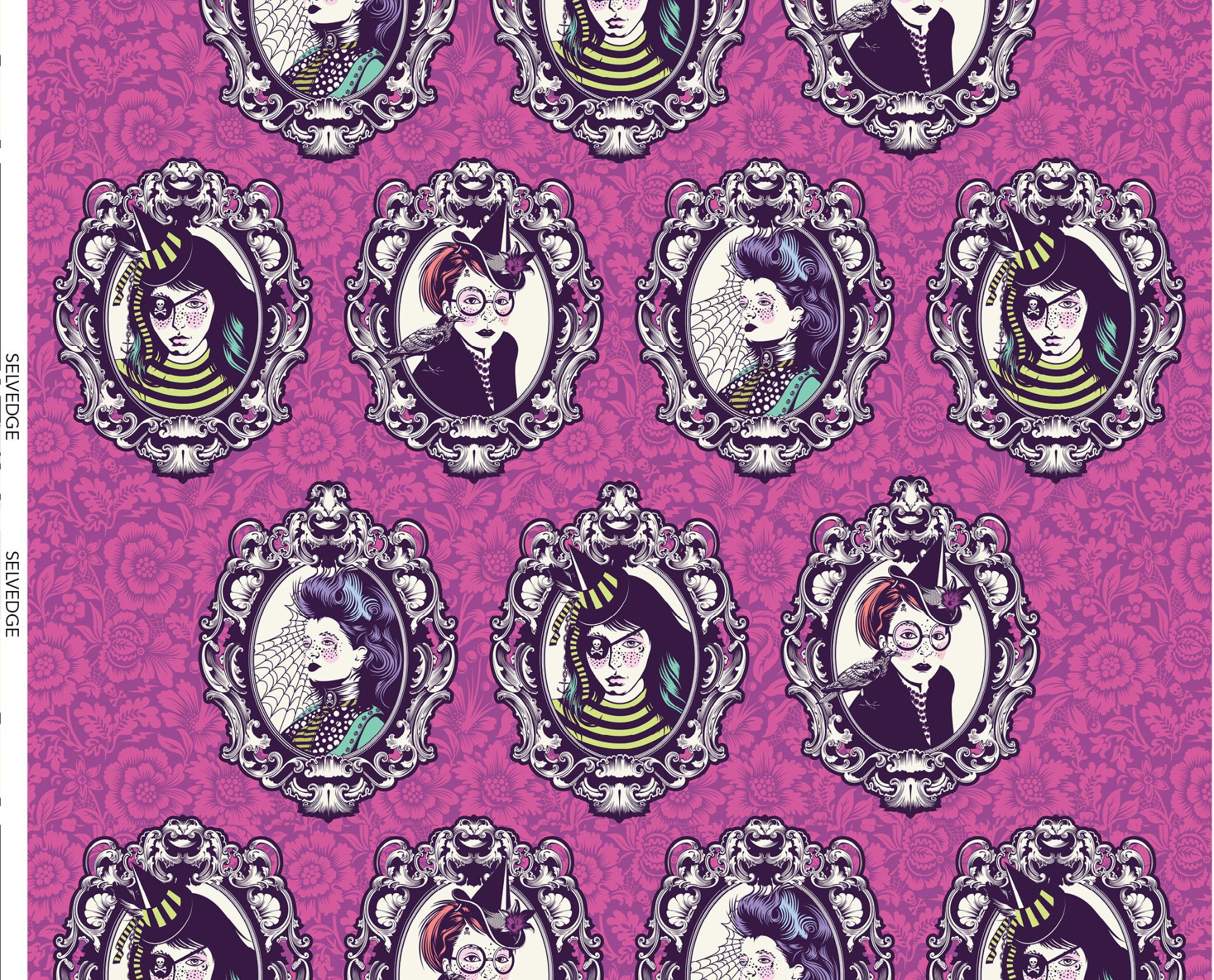 Tula Pink Nightshade Deja Vu Full Collection Fat Stack Half Metre - Cut ...