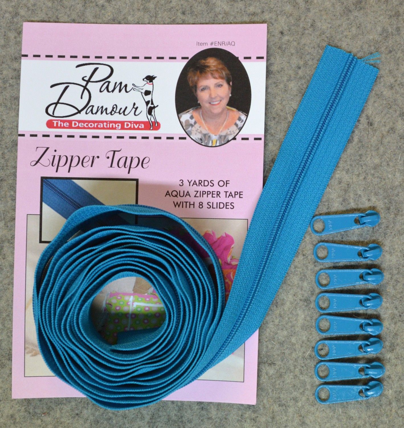 Decorating Diva #4.5 Zippers By The Yard 3 Yard Pack - Aqua Dark Teal ...