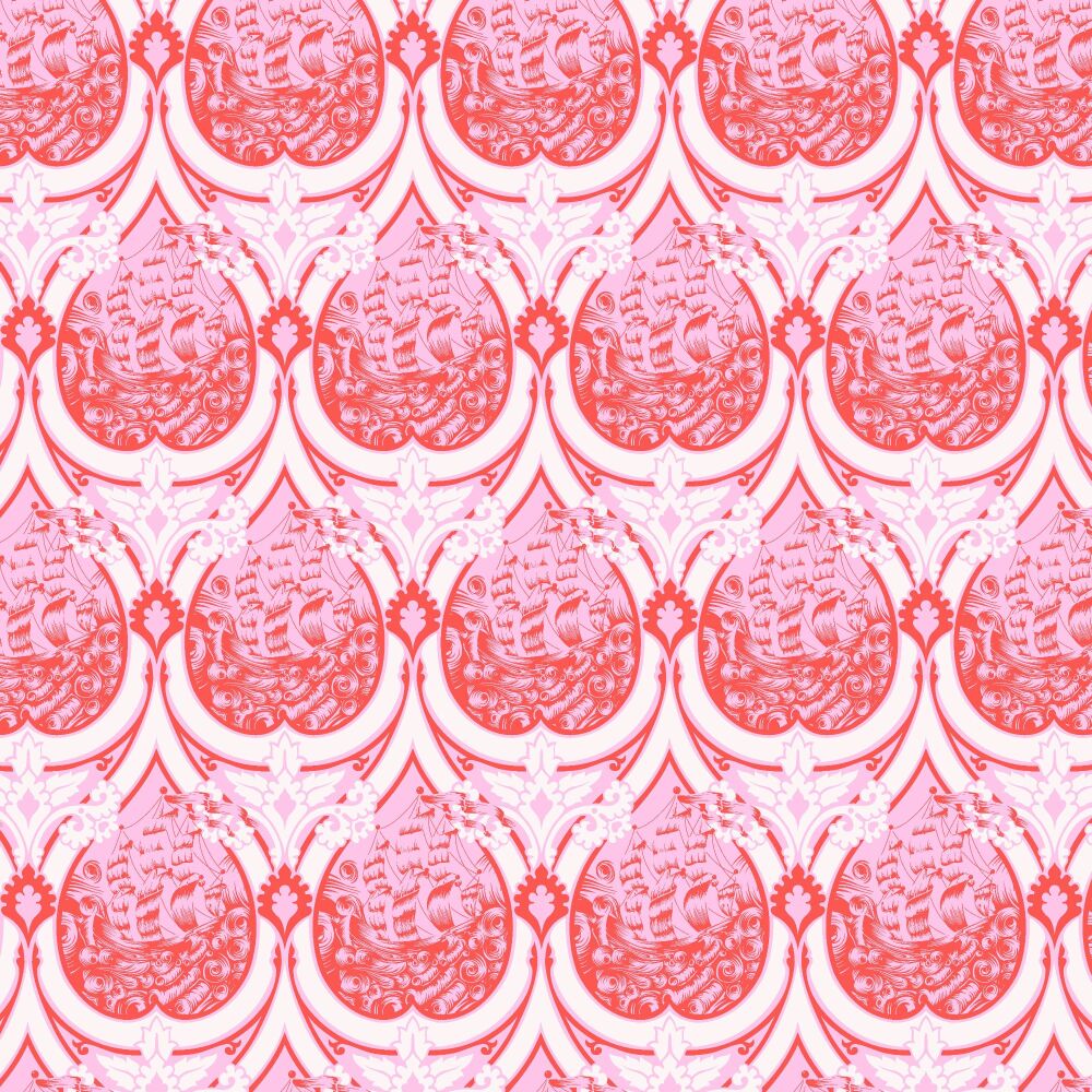 BOLT END 1.12m Tula Pink Parisville Deja Vu Sea of Tears Melon Cotton ...