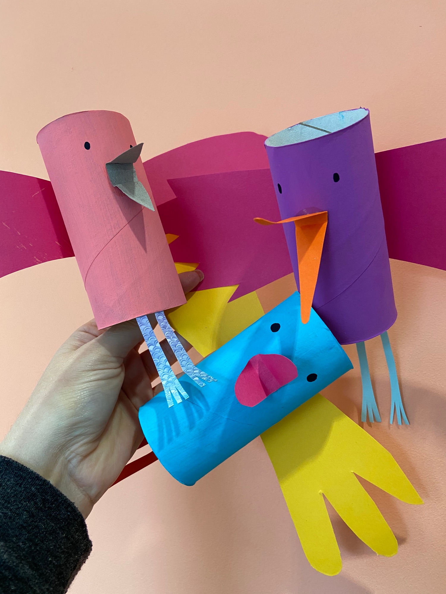 Toilet Tube Tropical Bird Craft Time