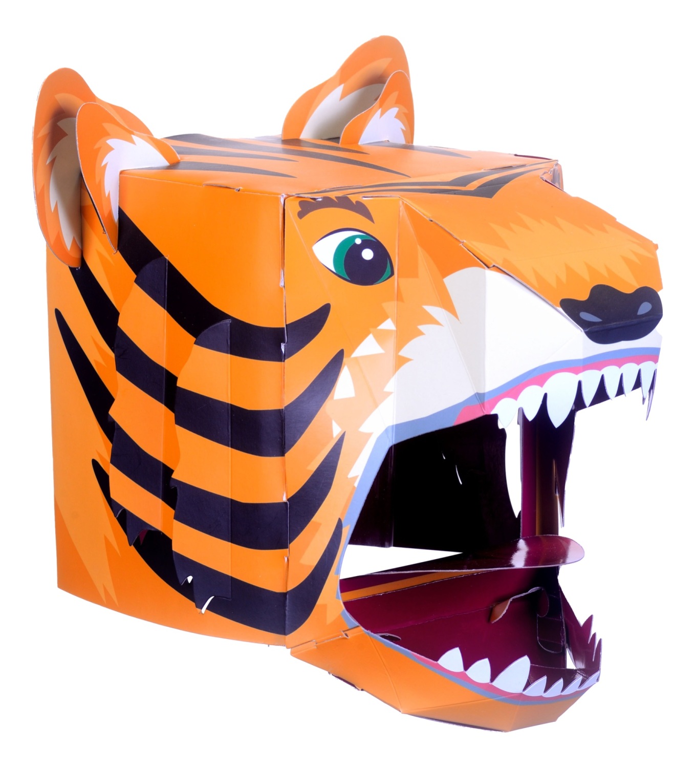 Tiger 3d cardboard mask kit