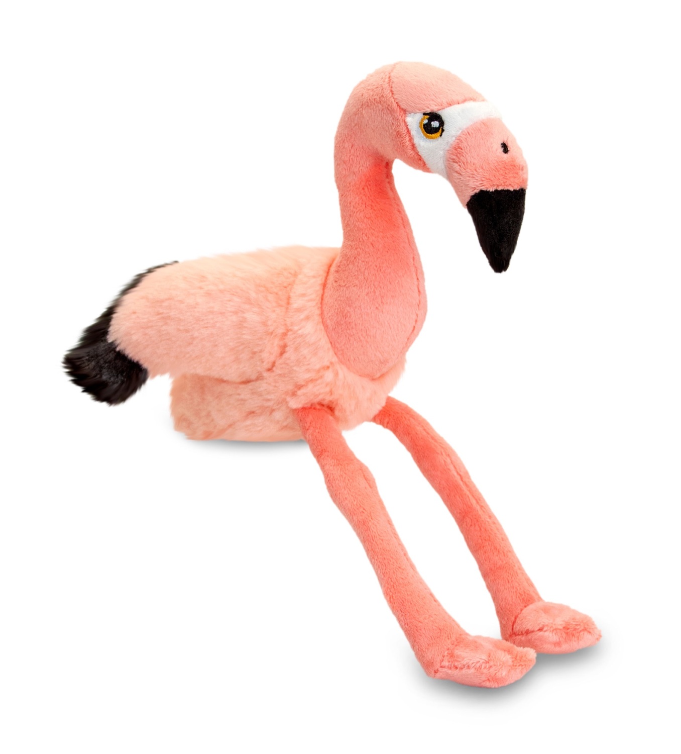 16cm eco flamingo cuddly soft toy made from recycled plastic