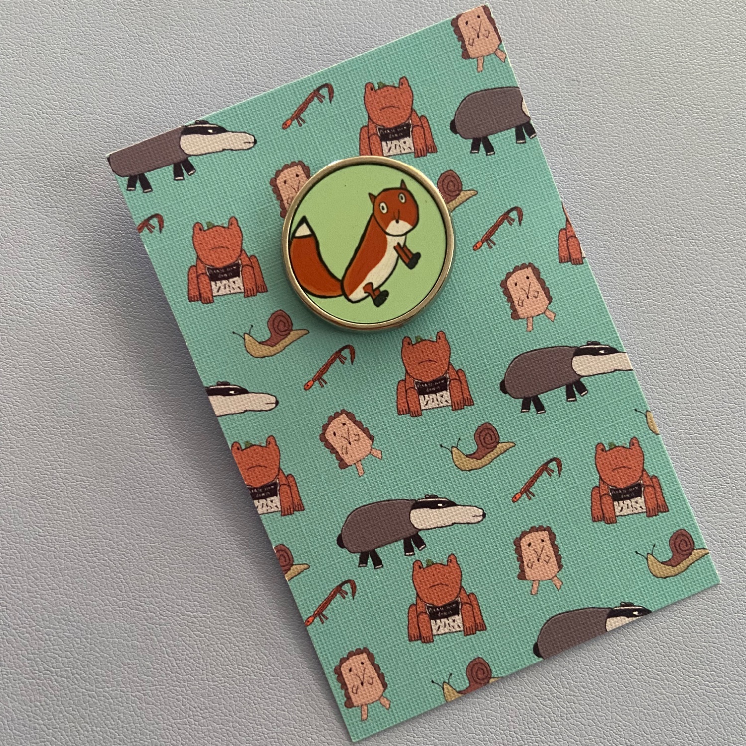 Fox pin badge - Designed by Dexter - mustelid_man