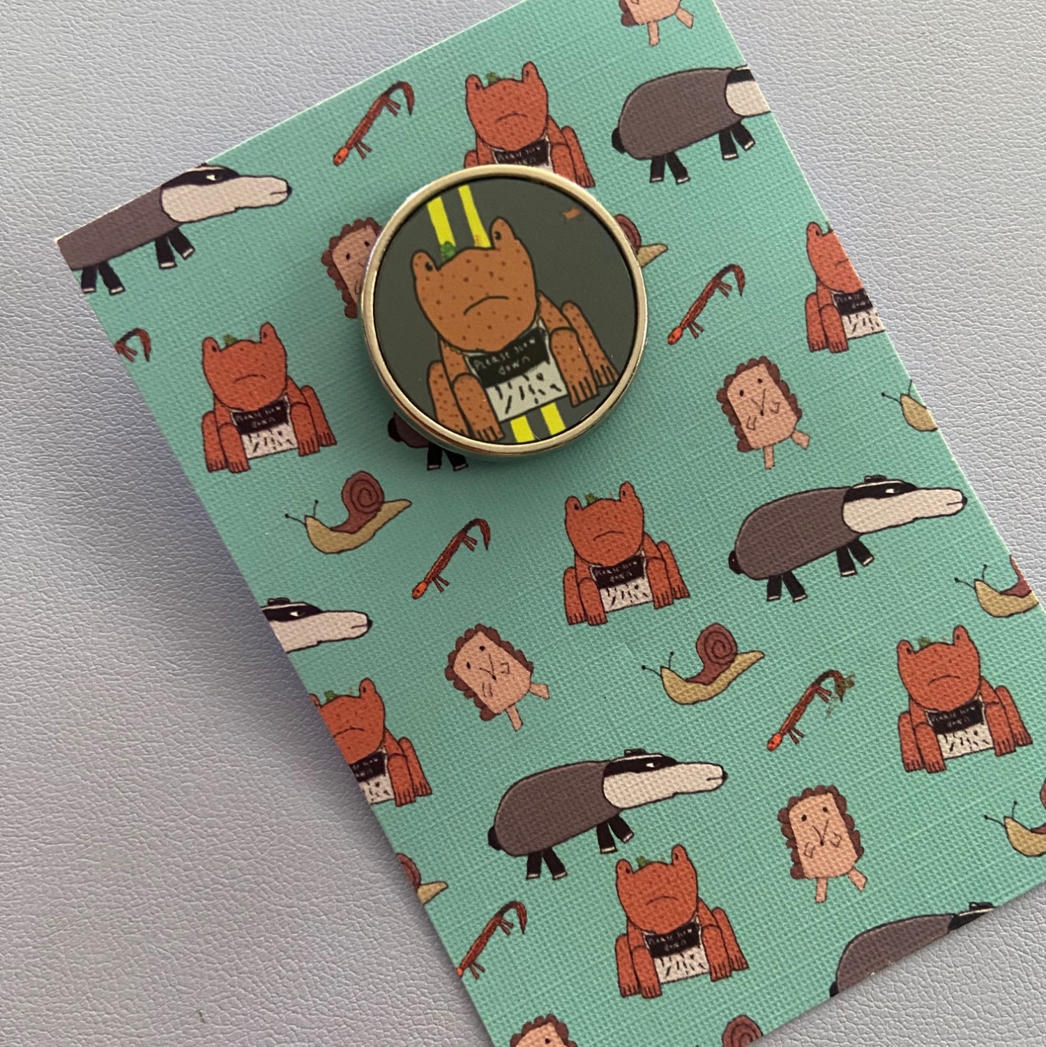 Toad Patrol pin badge - Designed by Dexter - mustelid_man