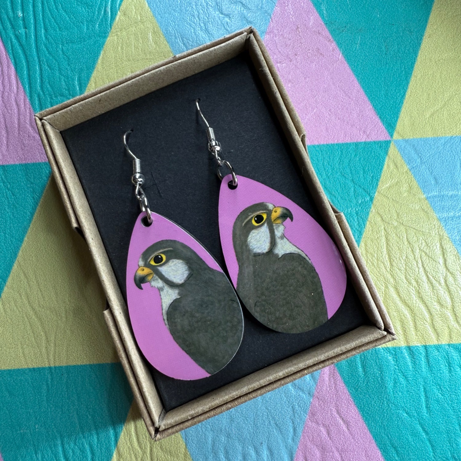 Amazing Lugger falcon earrings - perfect gift for animal lover