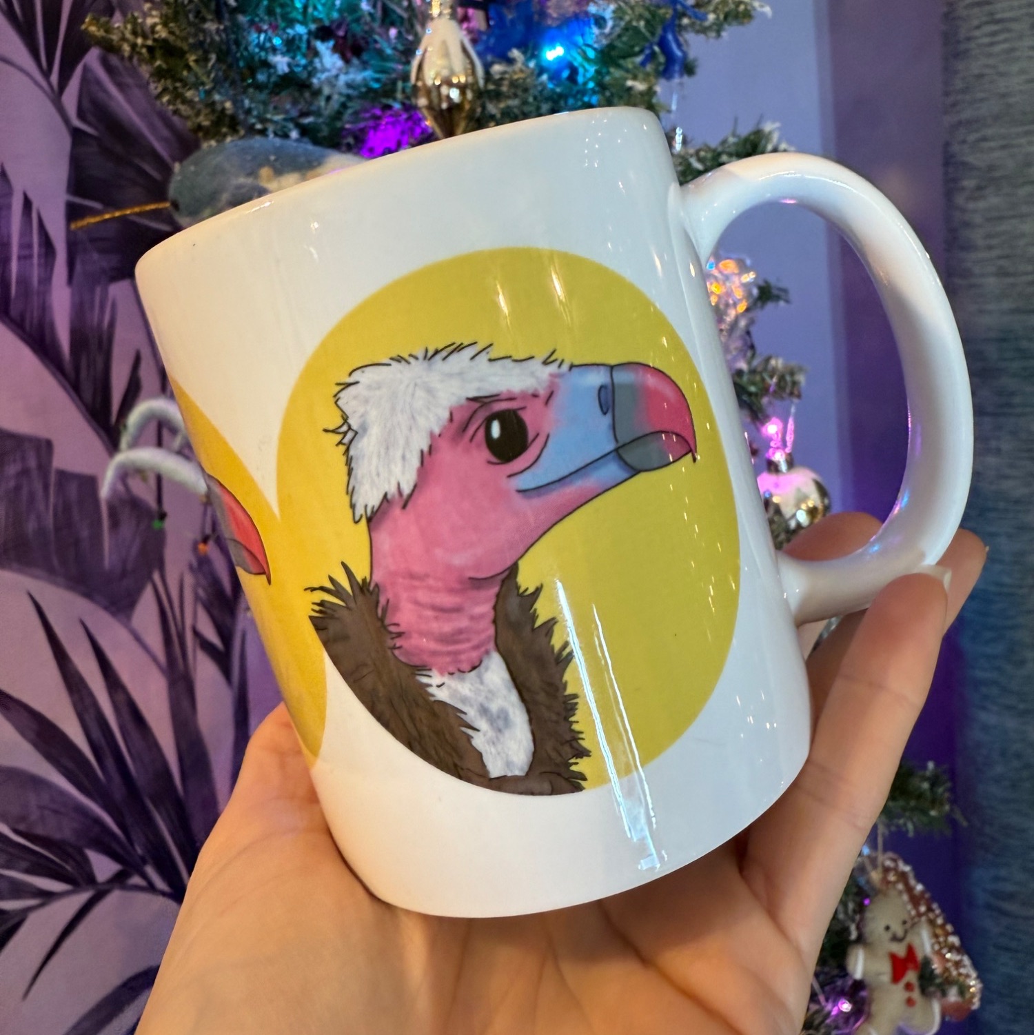 White Headed Vulture Mug - Great gift for any nature lover.