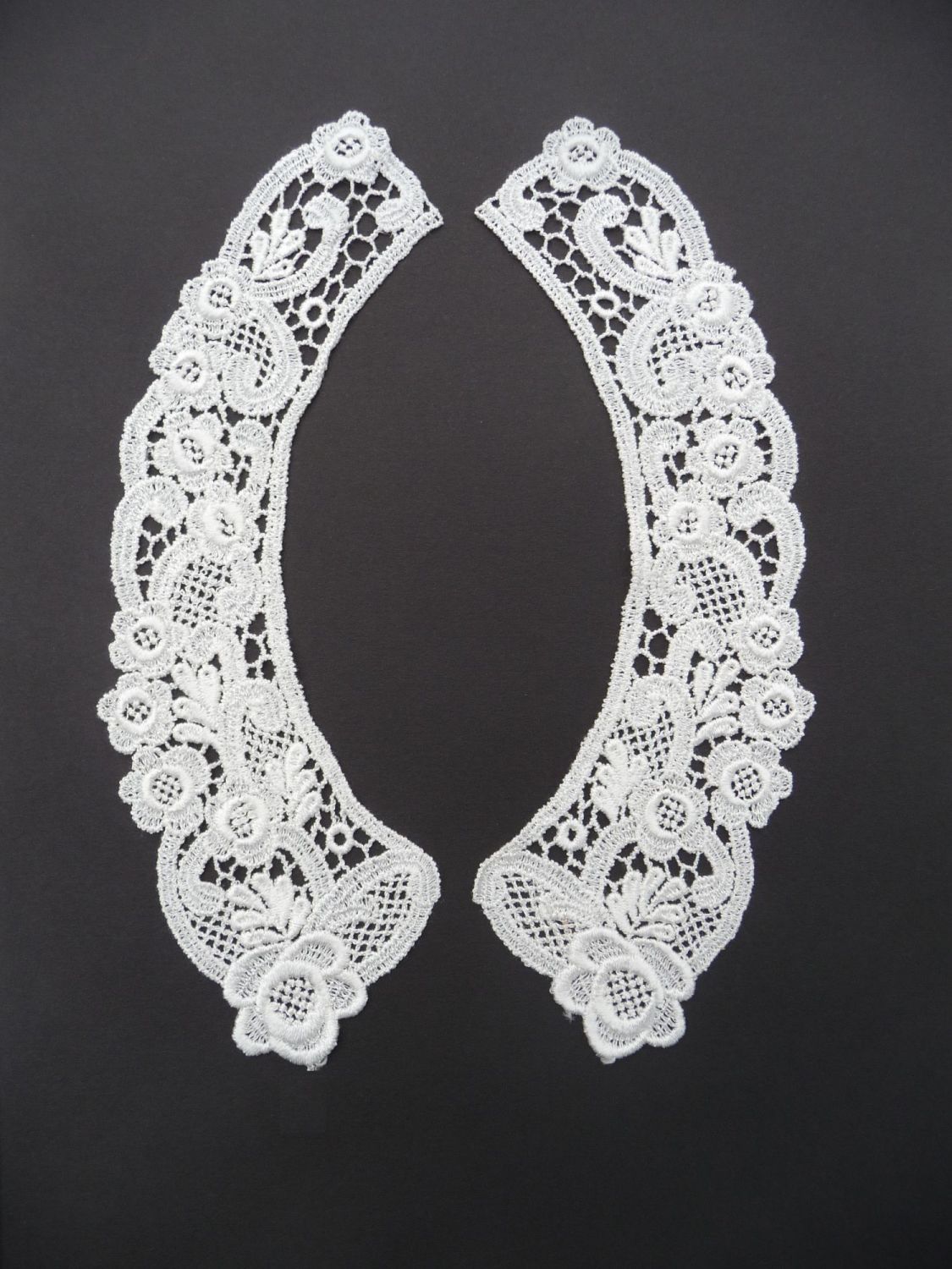 White Guipure Lace Ladies Lace Collars|Couture Blouse Collars