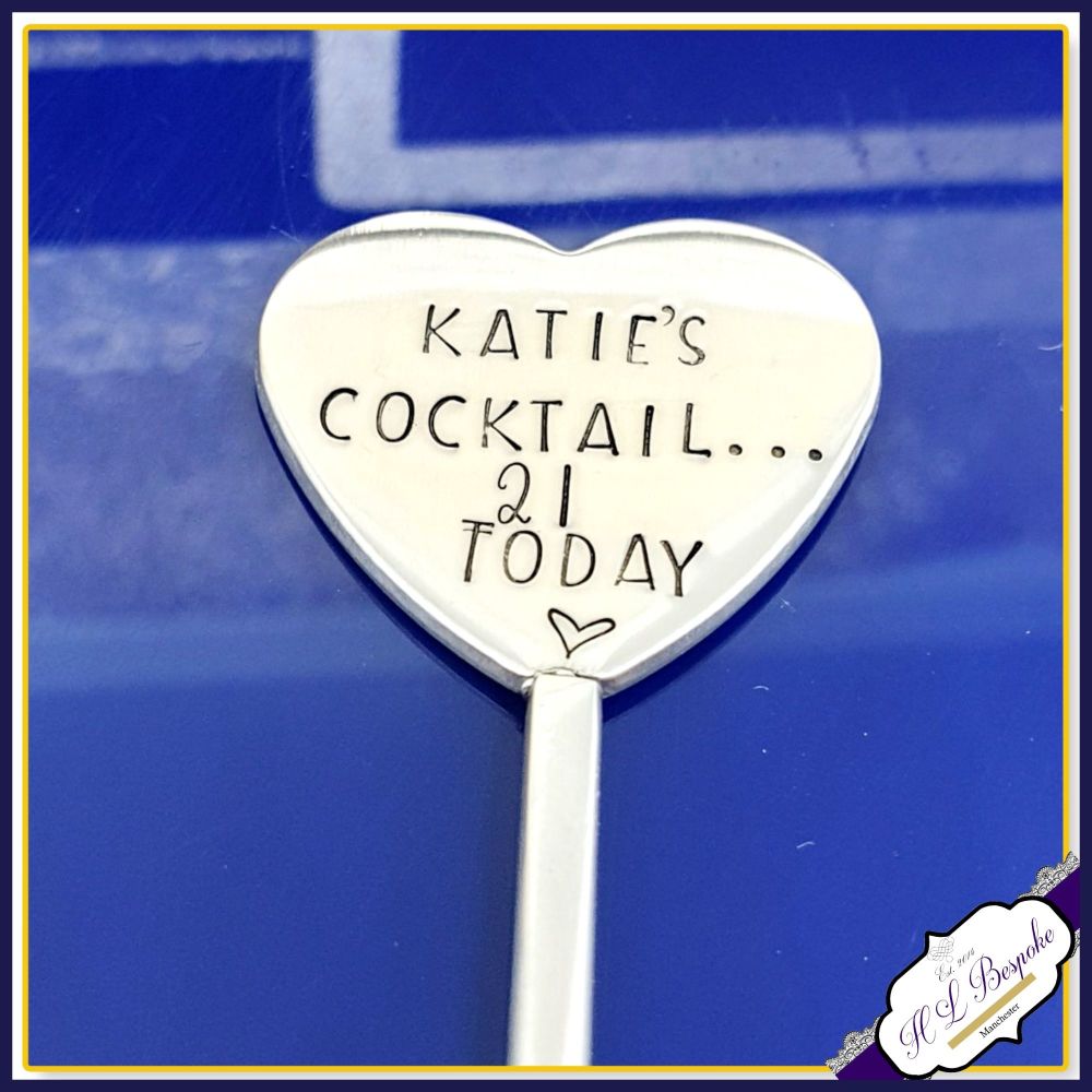 Personalised 21st Birthday Drinks Stirrer 21st Gin Gift For Her personalised-21st-birthday-drinks-stirrer-21st-gin-gift-for-her