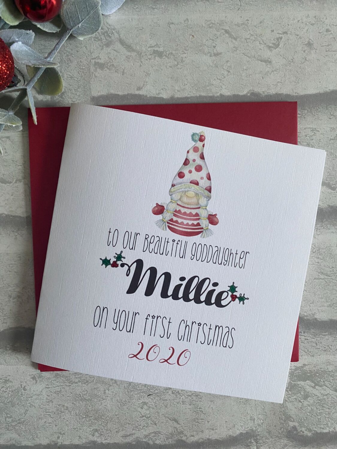 First Christmas Card, Epiphany Designs NI, Personalised Christmas Card