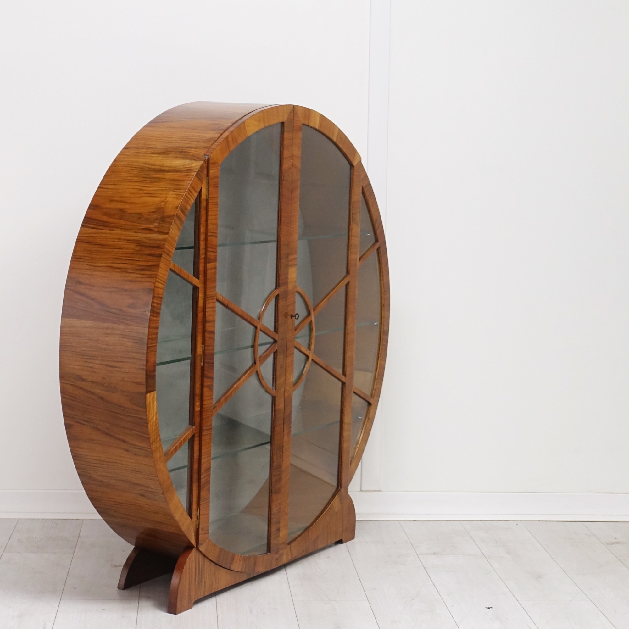 Art Deco Round Display Cabinet 1930s SOLD
