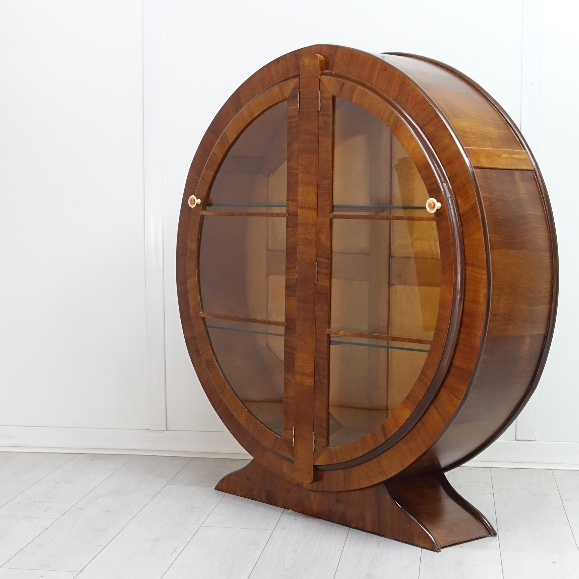 Art Deco Round Display Cabinet circa 1930 .SOLD