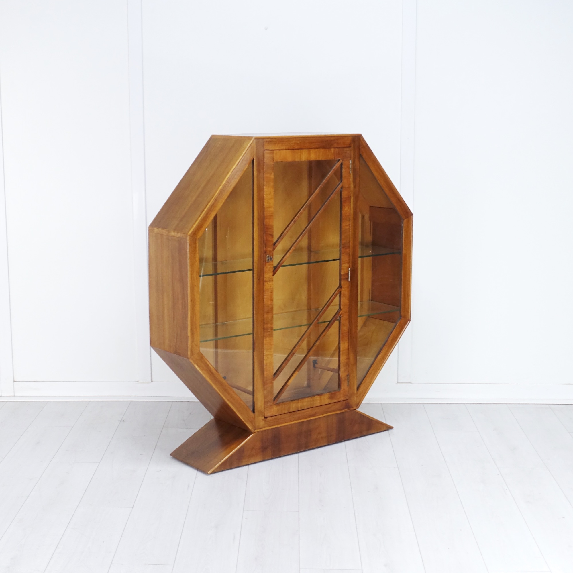 Art Deco Octagonal Display Cabinet 1930's SOLD
