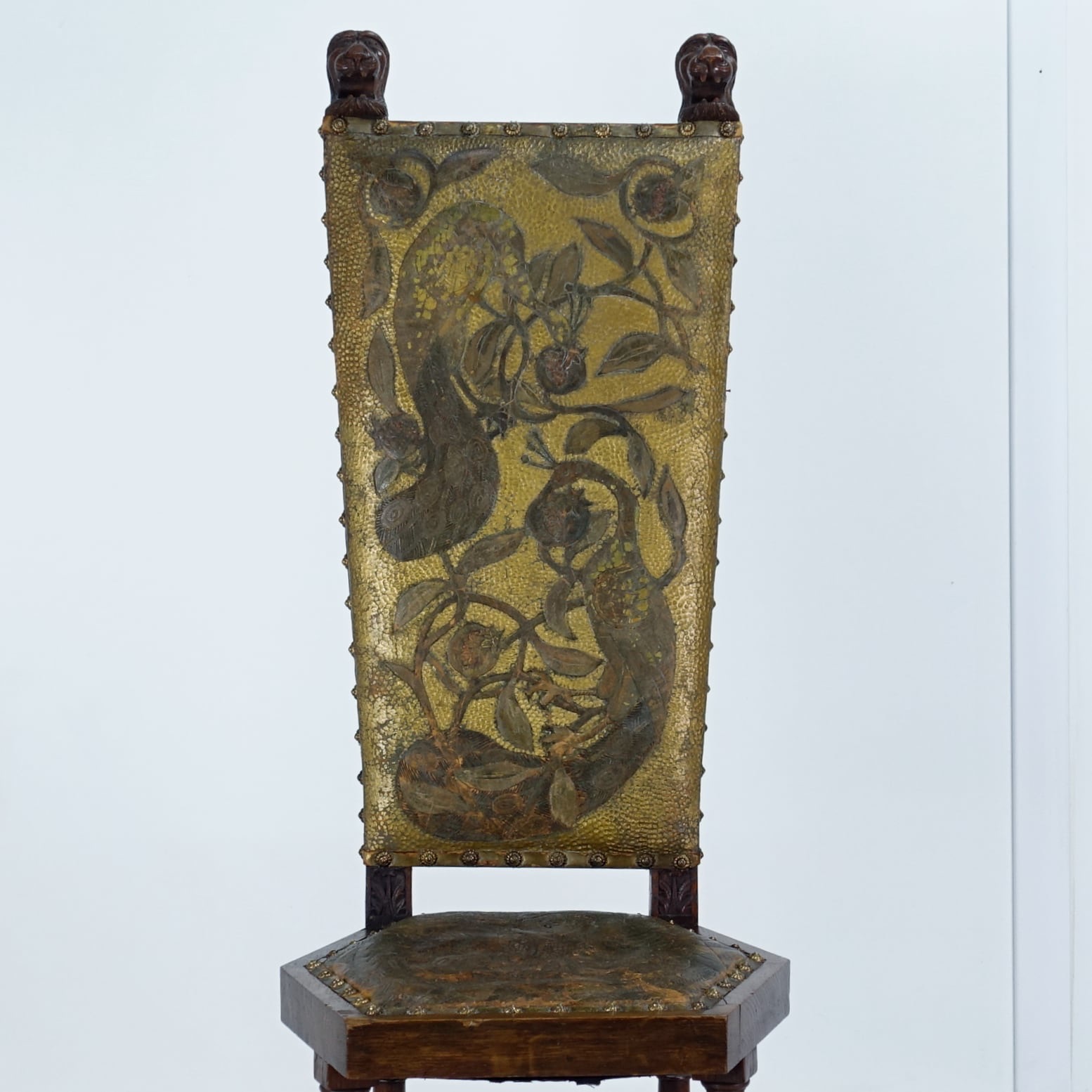 Arts & Crafts style leather side chair 1890’s